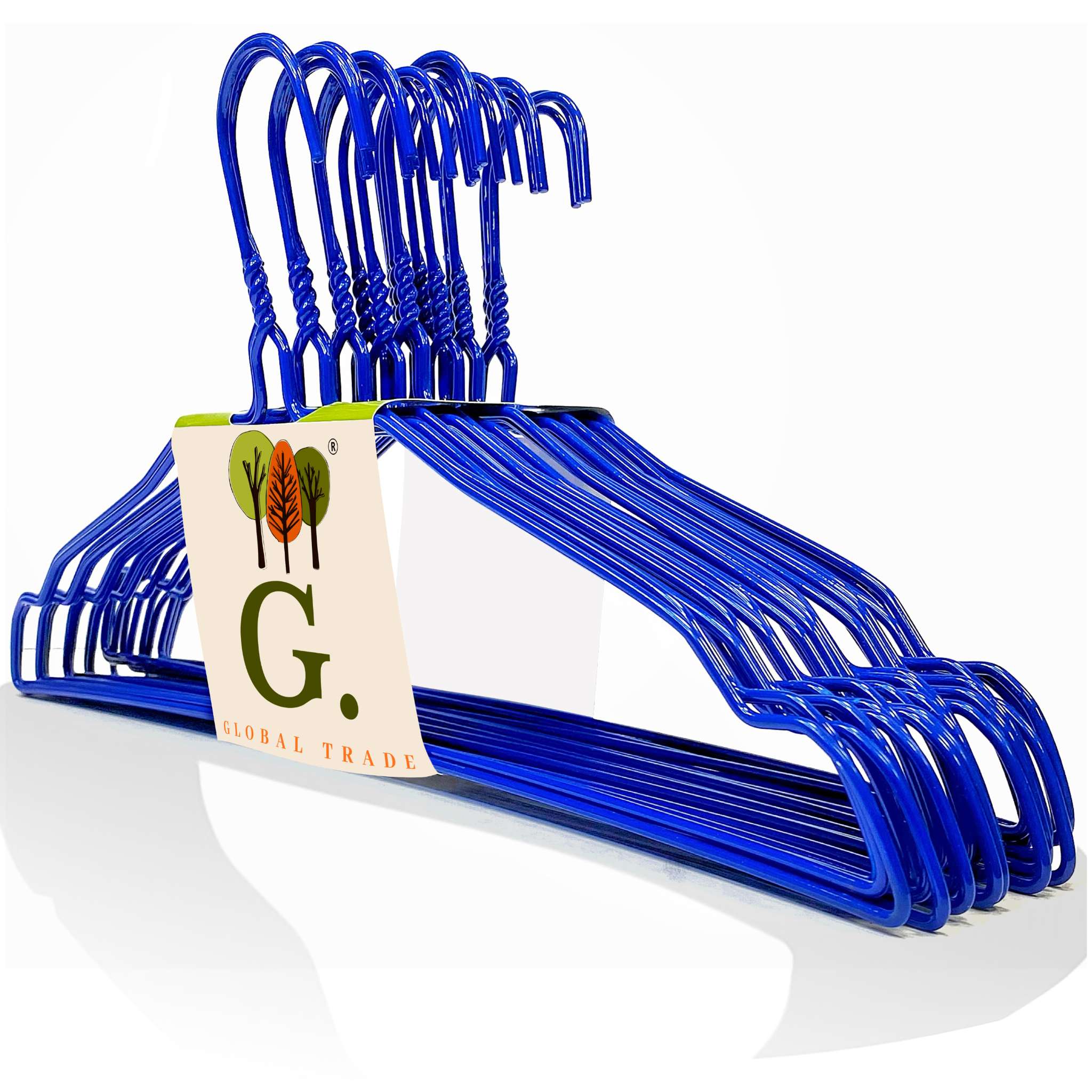 Premium Powder Coated Blue Metal Hanger by Global Trade – Topdry